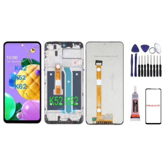 Tela Frontal Touch Display Lcd LG K42 K52 K62 Lg K420 Lg K520 Sem Aro E ...