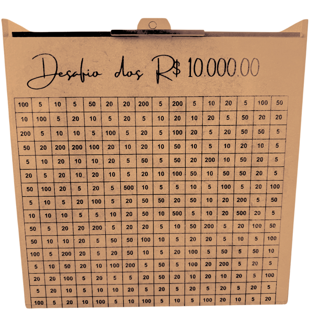 CAIXA 10MIL DESAFIO DOS DEPOSITOS GUARDE DEZ MIL REAIS COFRE URNA ...