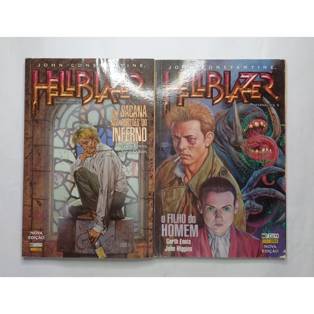 Lote John Constantine Hellblazer Infernal Volumes 7 e 8 Panini 2019 Capa Cartonada Otimo ...