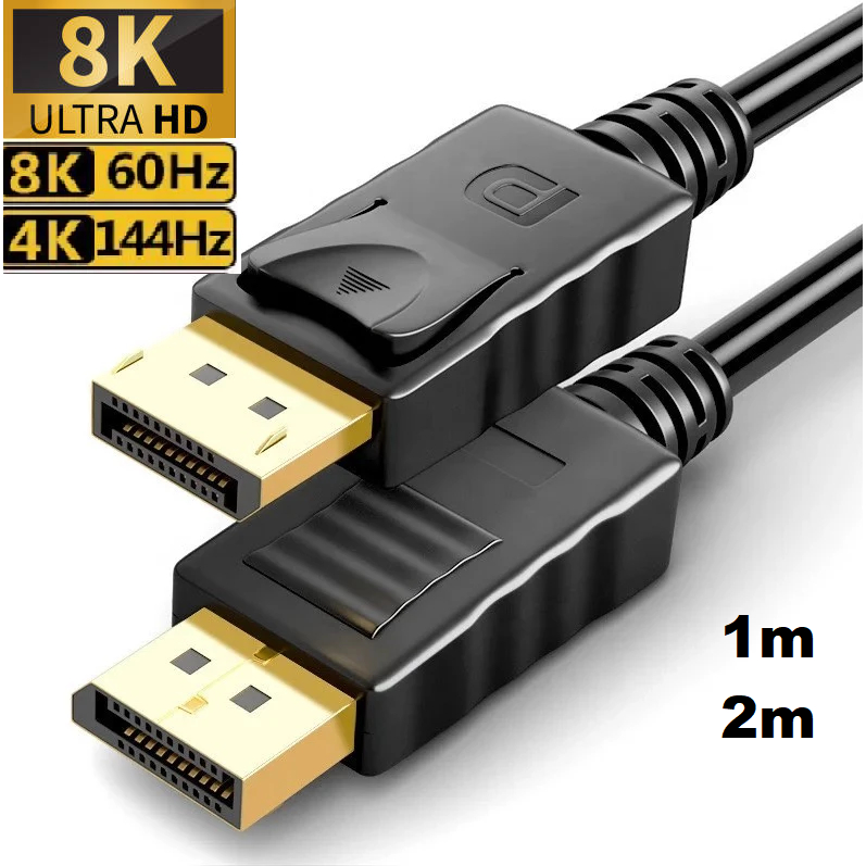 Cabo Display Port x Display Port 1.2v 1.4v 4K 8k 1m 2m - Storm Tech ...