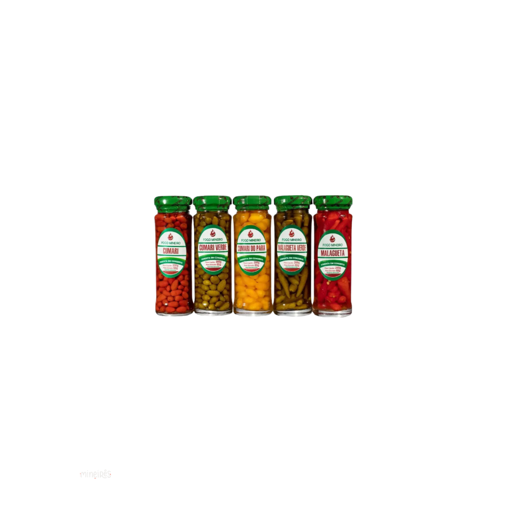 Kit Com 5 Pimentas Em Conserva No Vinagre 200gr | Shopee Brasil