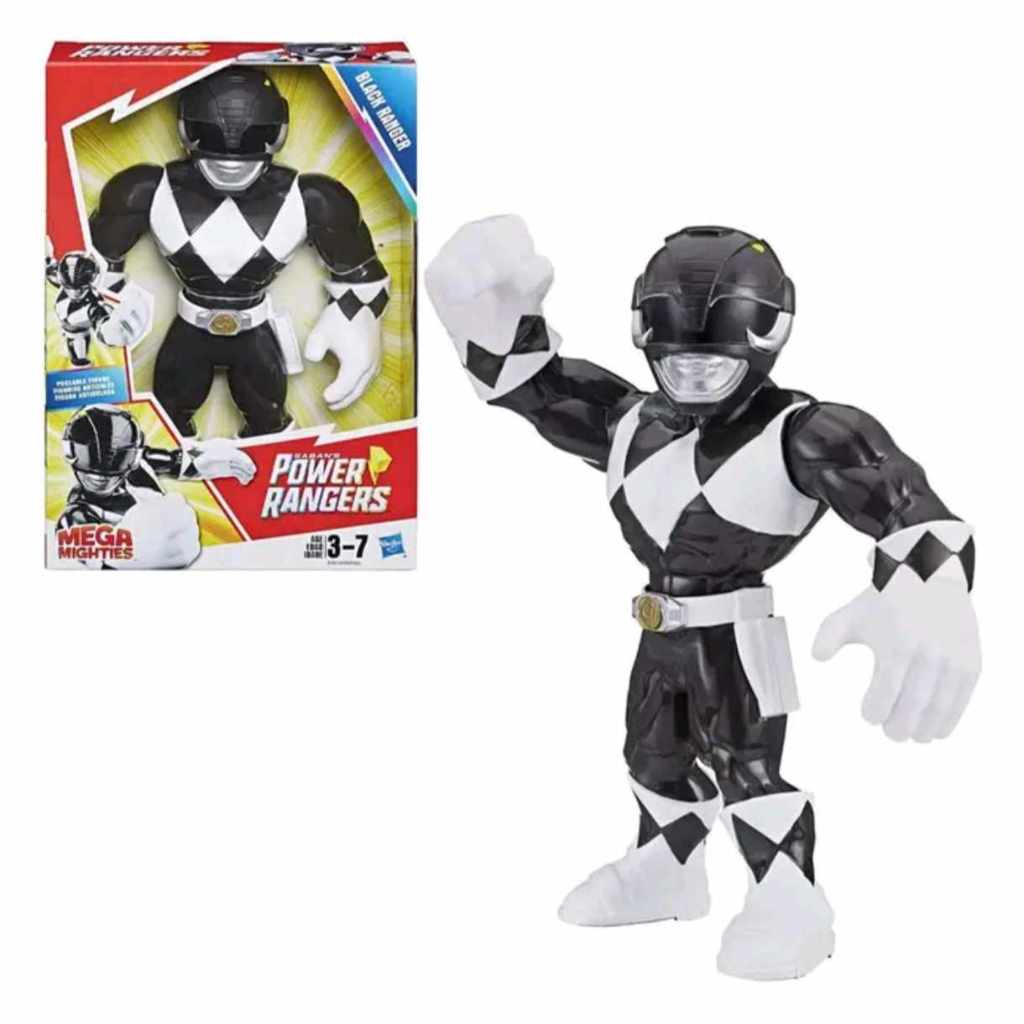 Boneco Power Rangers Preto Black Mega Mighties Hasbro Original E5873 | Shopee Brasil