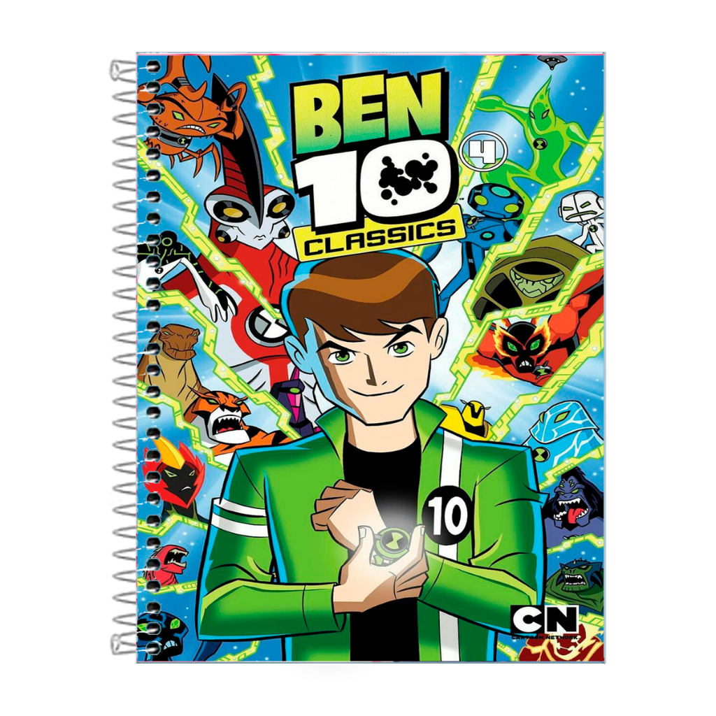 Caderno Ben 10 1 Matérias 96 Folhas Capa Dura | Shopee Brasil
