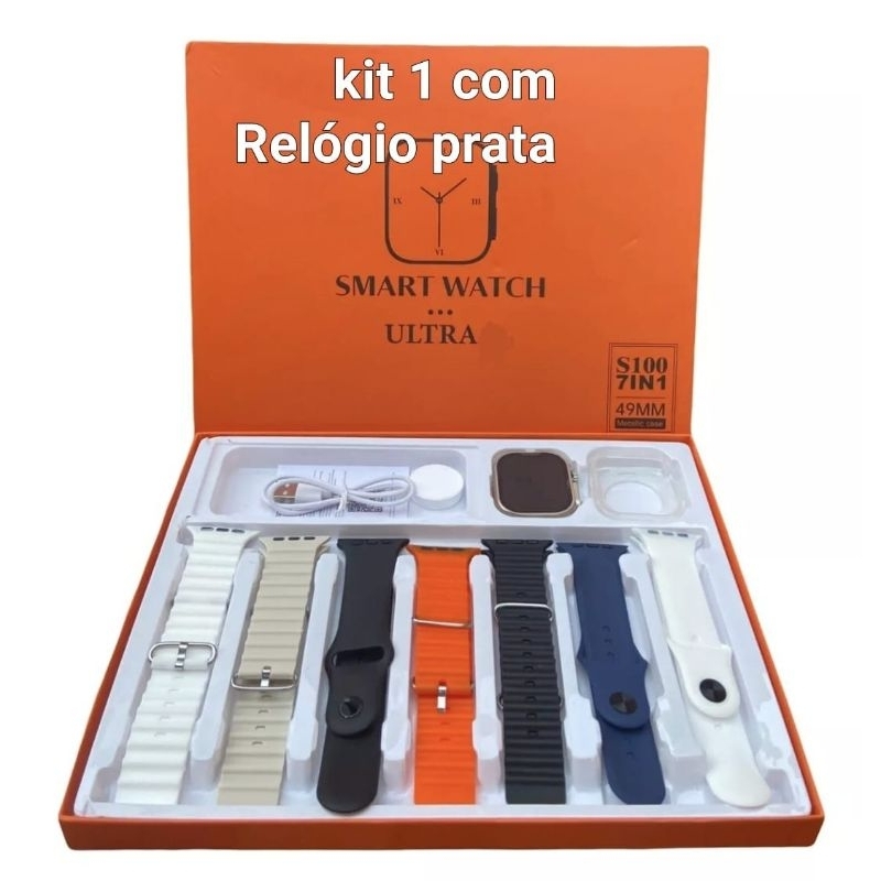 kit 5 relógios smartwatch com 7 pulseiras | Shopee Brasil