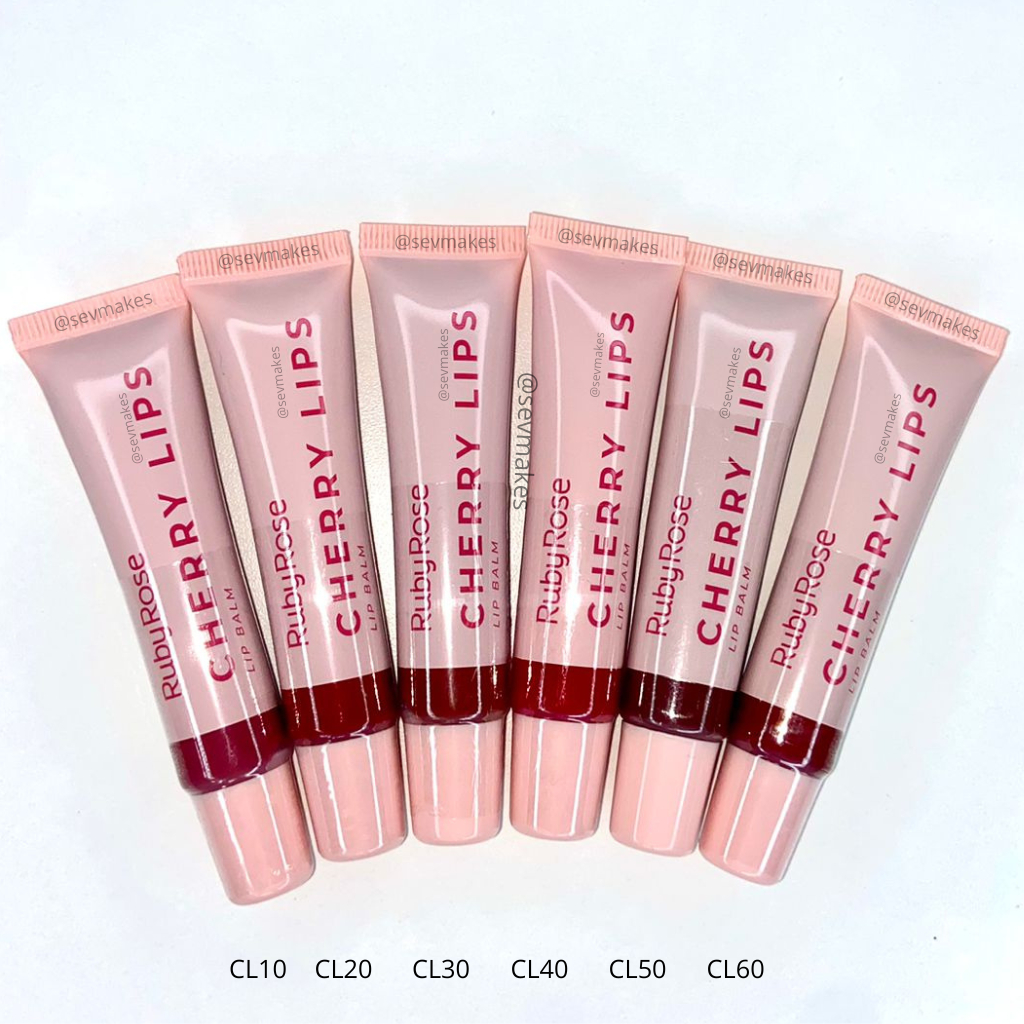 Lip Balm Cherry Lips Linha Rosa - Ruby Rose | Shopee Brasil