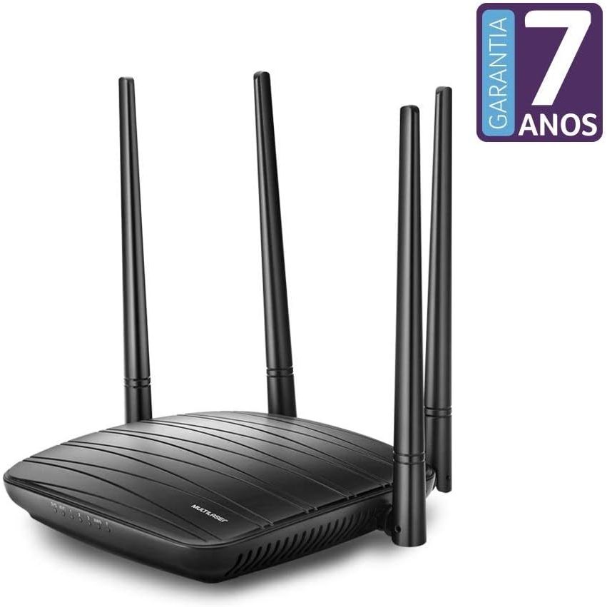 ROTEADOR MULTILASER WIRELESS DUAL BAND AC1200 4 ANTENAS COM PORTAS FAST ...