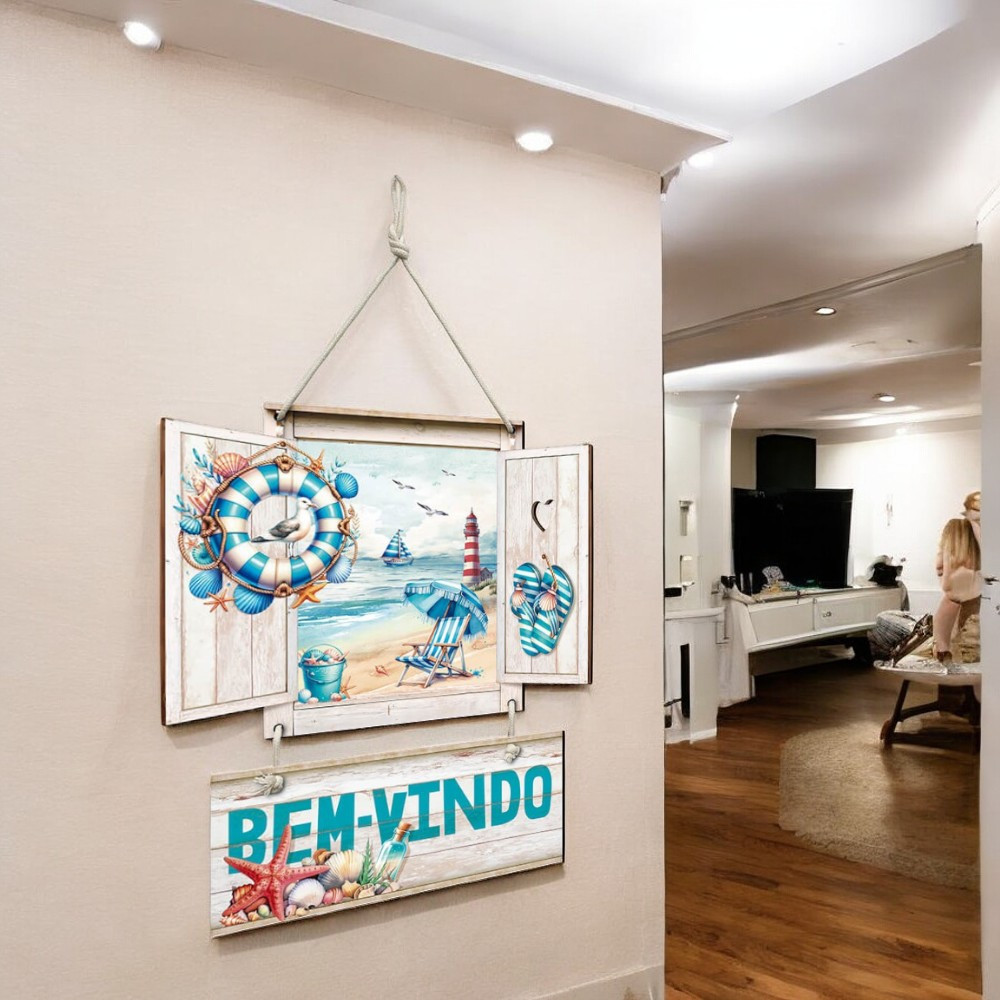 Placa Decorativa Bem - Vindo 28 x 46cm | Shopee Brasil