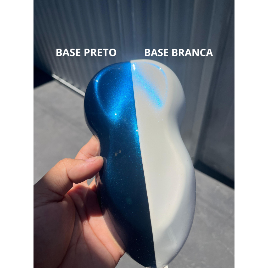Tinta automotiva base poliester Efeito perolado azul 3,6LTS PRONTO USO ...