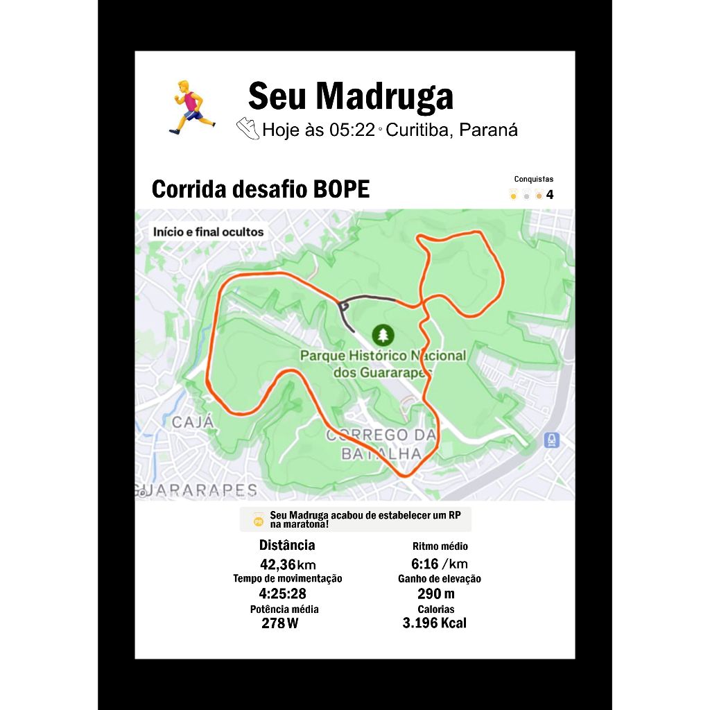 Quadro Mapa de Corrida Tamanho 21x29cm MDF 3mm Ou Moldura com Vidro ...
