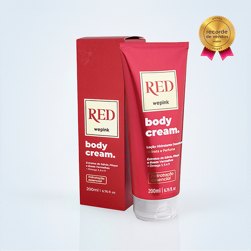 Body Cream Red Desodorante Hidratante 200ml - Wepink | Shopee Brasil