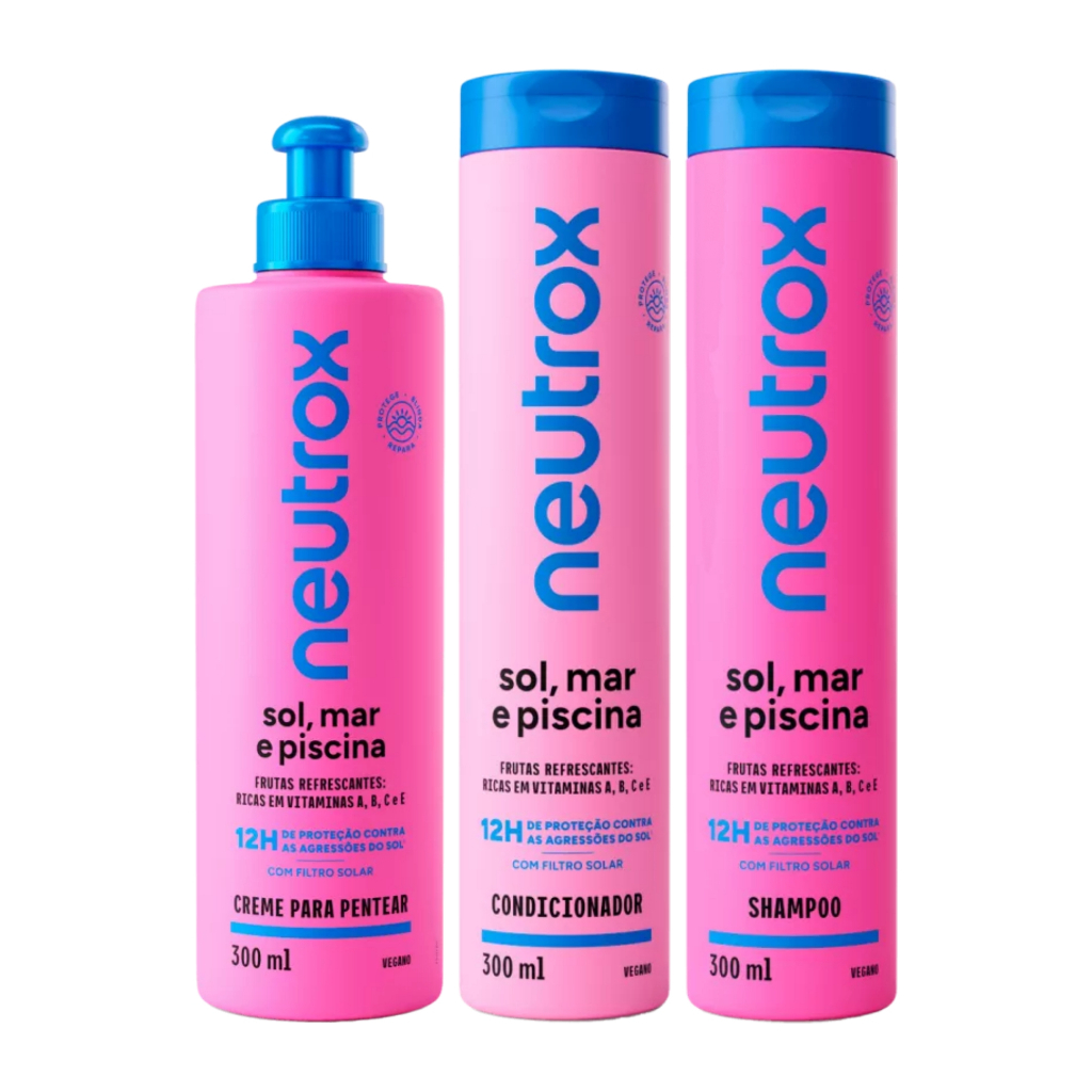 Neutrox Sol Mar e Piscina 300ml Com 1 Cond 1 Sh 1 Cr Pentear | Shopee ...