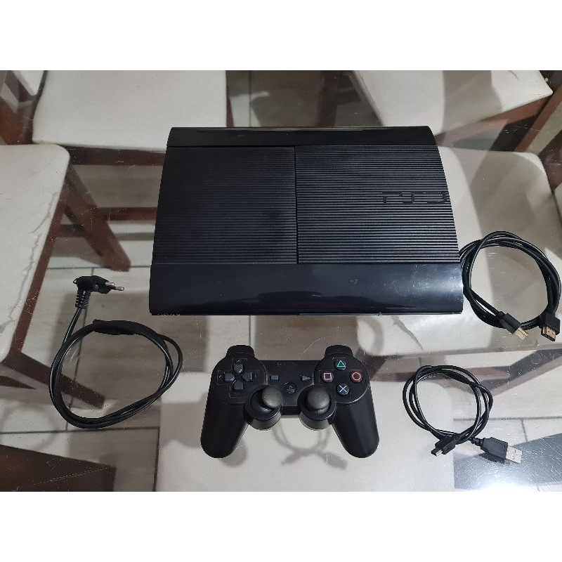 Ps3 Playstation 3 Super Slim Com Detalhe!! | Shopee Brasil