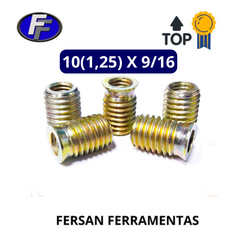 Kit com 10 Torquilhos de Aço 10mm (1,50”) x 9/16 - Rosca Reforço para ...