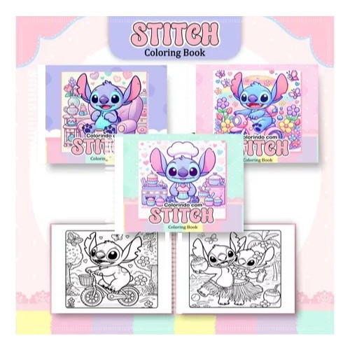 O Livro de Colorir da Stitch é a Sensação do Momento! ( Folhas Soltas ...