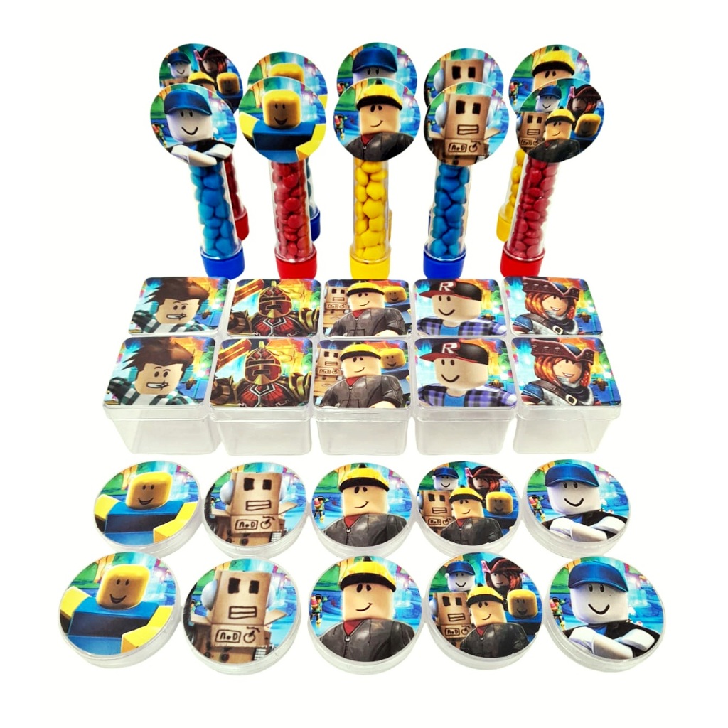 Kit Roblox 30 Itens Kit Lembrancinha acrílico Roblox Decoração Jogos ...