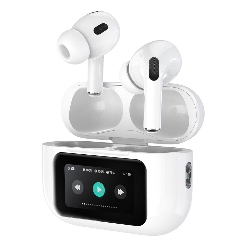 Fone De Ouvido Sem Fio Bluetooth V5.3 Com Tela Touch Digital LCD ...