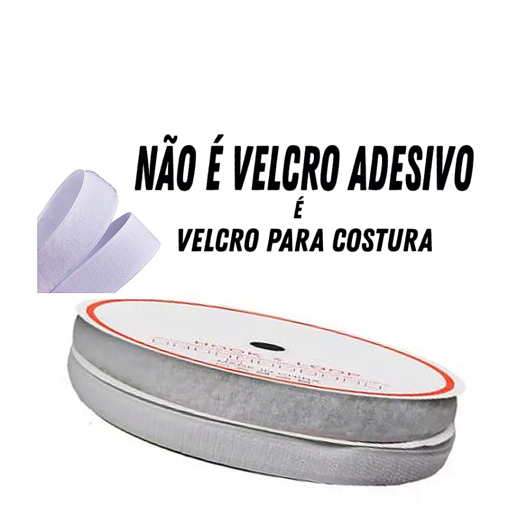 Velcro Branco 16mm rolo c/25mts macho fêmea | Shopee Brasil