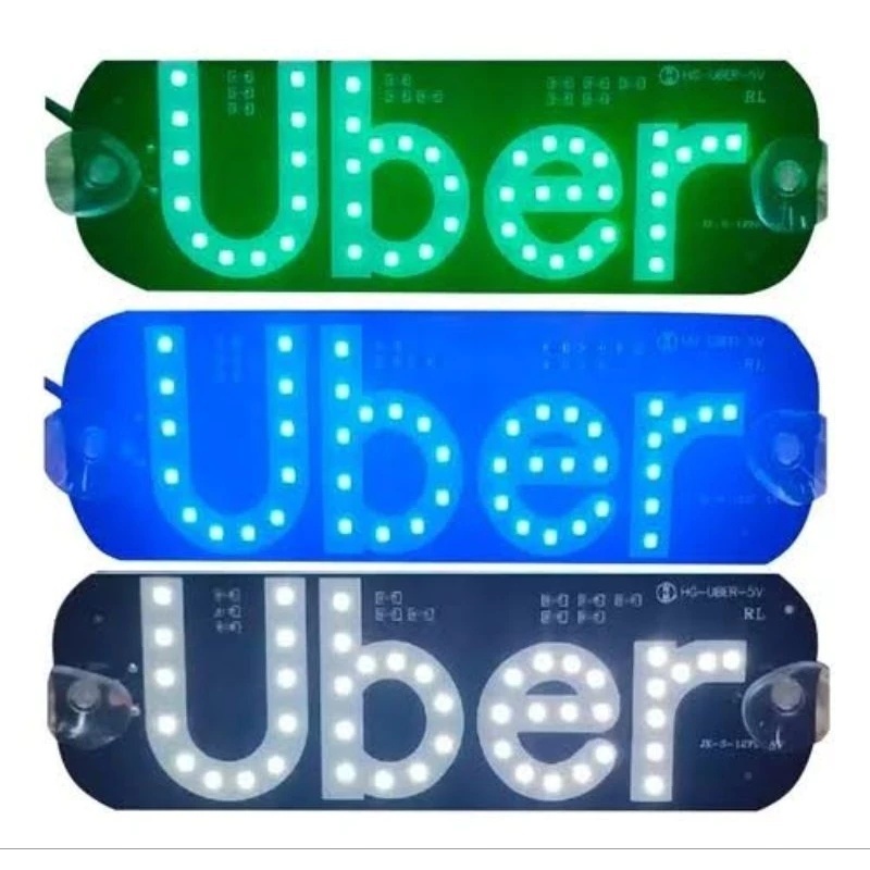 painel letreiro luminoso placa Led Para carro motorista de applicativo ...