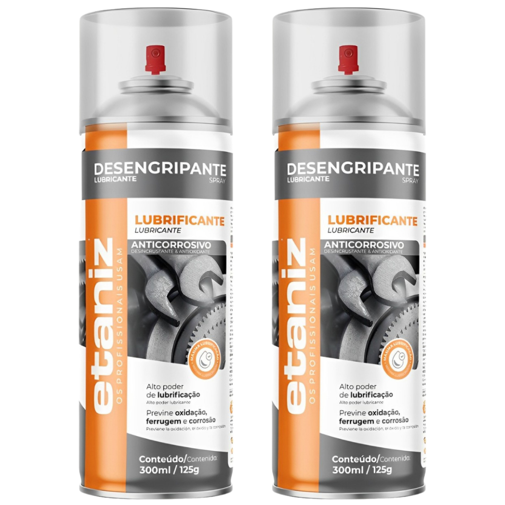 Kit 2 Óleo Spray Desengripante Lubrificante Multiuso Etaniz 300ml ...