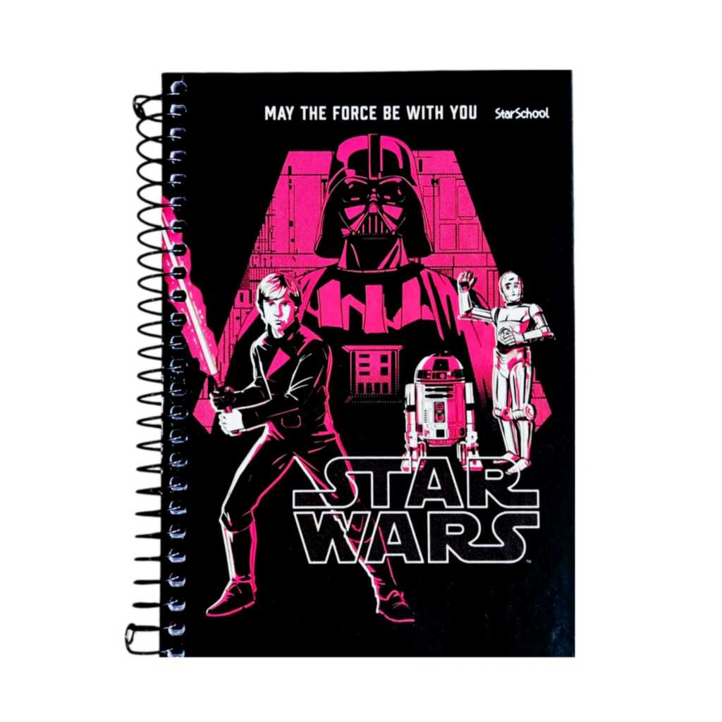Caderno Universitário Escolar 10 Matérias Star Wars Yoda Darth Vader ...