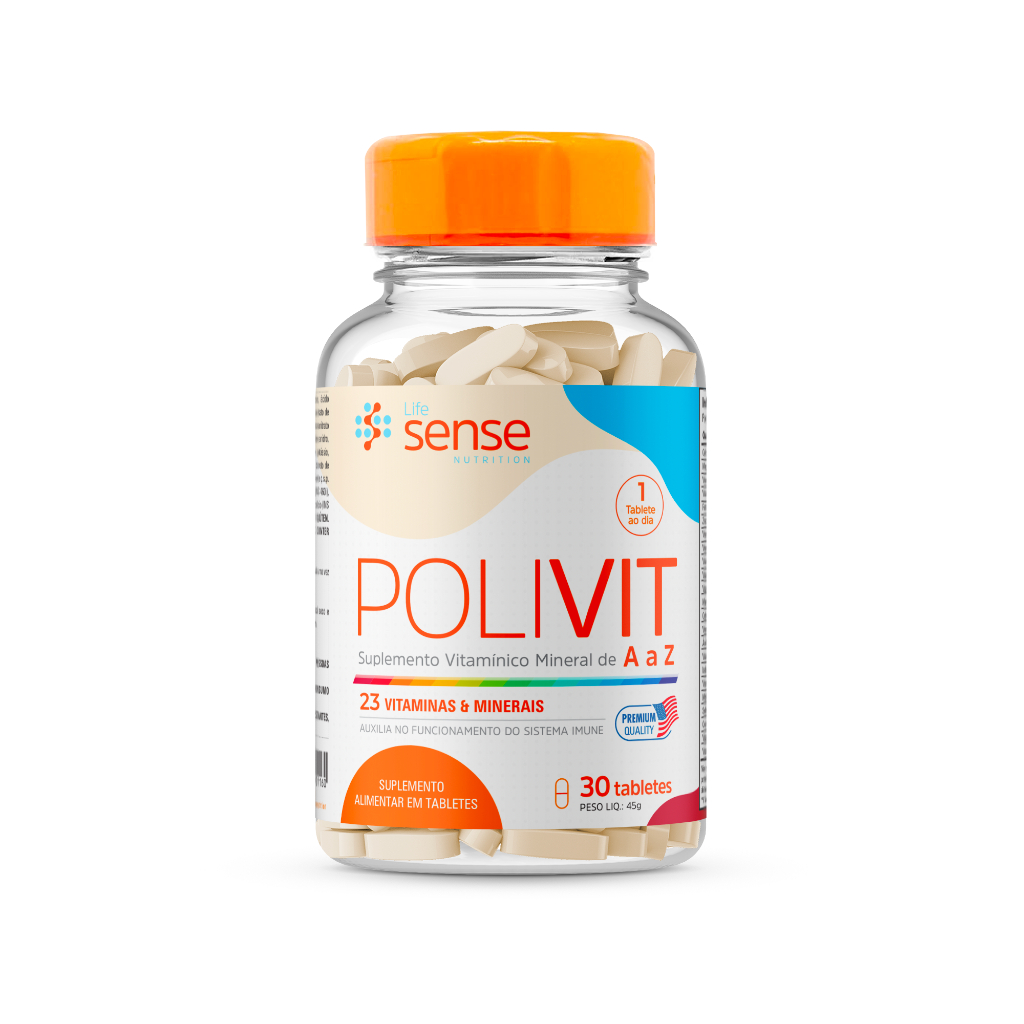 Multivitamínico Polivit 30 Tabletes - Life Sense Nutrition | Shopee Brasil