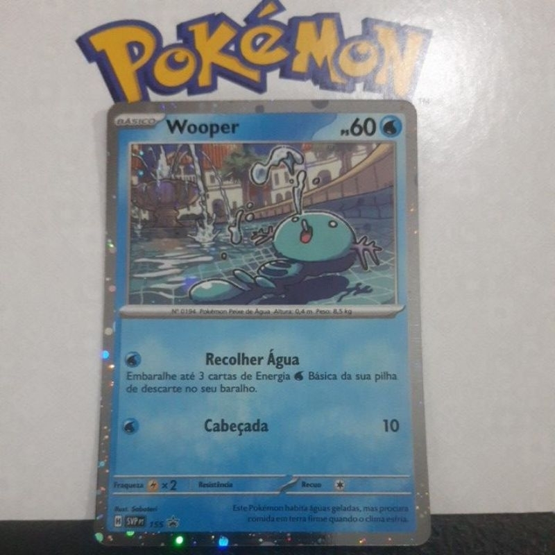 Carta Card Pokémon Wooper | Shopee Brasil