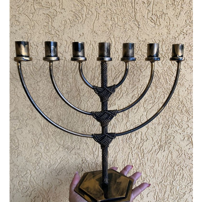 Menorah Menorá Judaico ou Candelabro para 7 Velas | Shopee Brasil