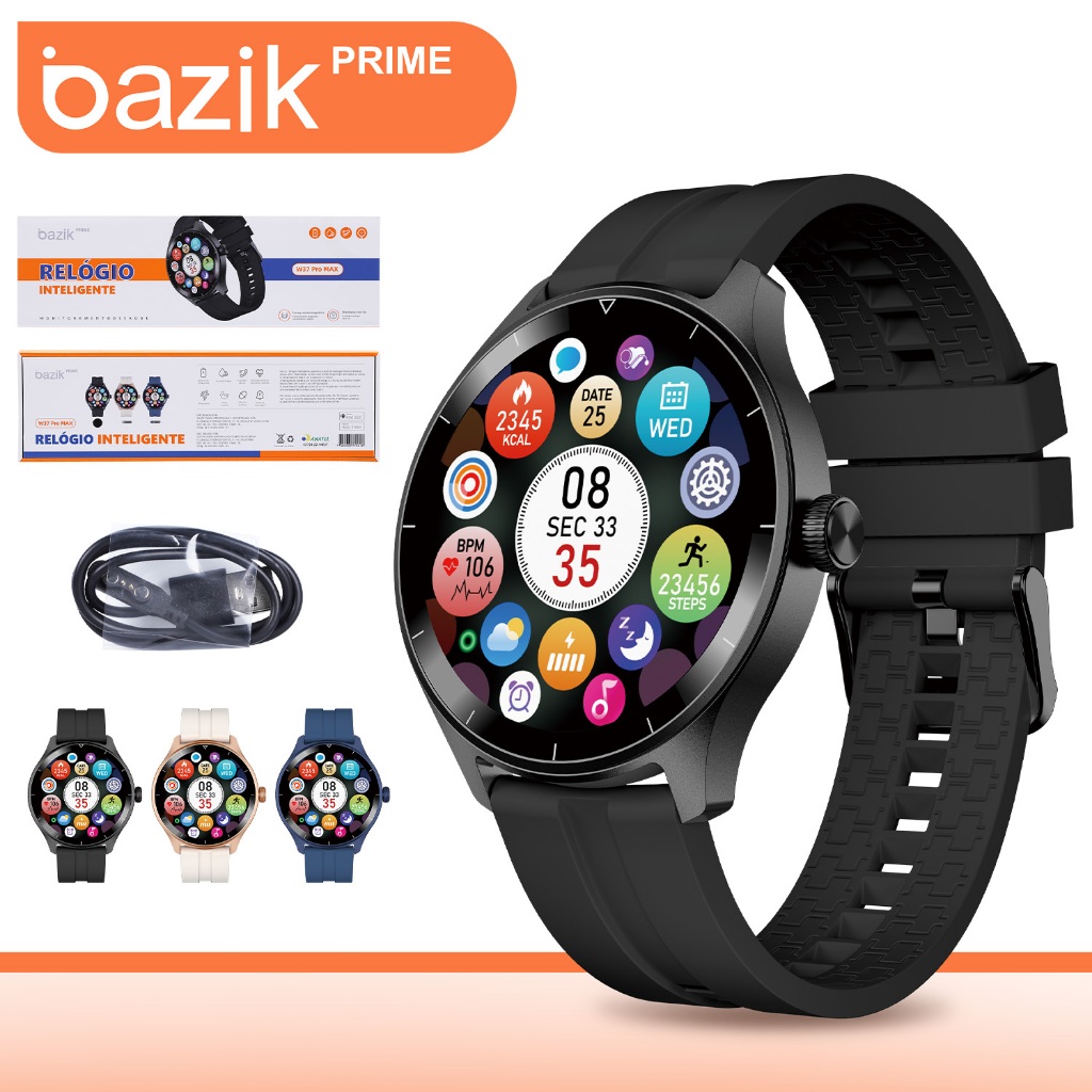Bazik Smartwatch 1.46"AMOLED Bluetooth Telefônica Relógio Inteligente IP68 Esportivo À Prova D ...