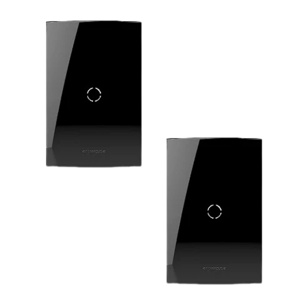 Kit c/ 2 Placas Espelho de Luz Alumbra Inova Pro Black Piano 4x2 Cega ...