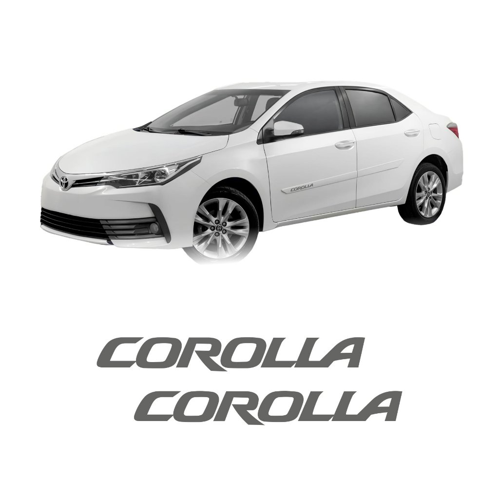 Par De Adesivos Escrita Friso Lateral Toyota Corolla | Shopee Brasil