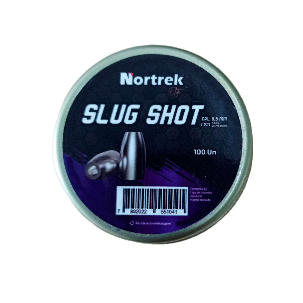 Chumbinho Nortrek Elite Slug Shot 5,5mm C/100 Un Pesado | Shopee Brasil