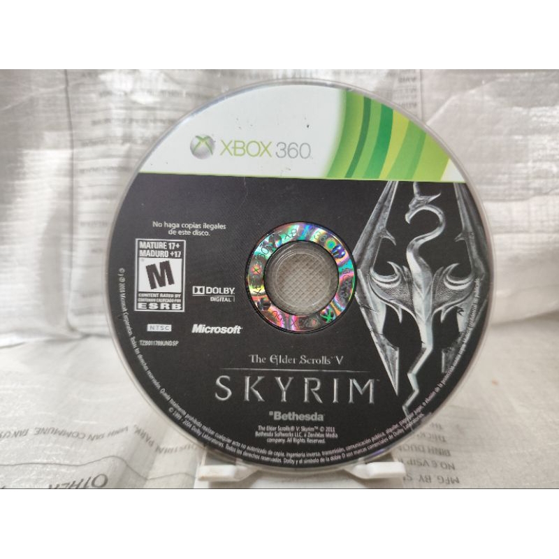 Jogo The Elder Scrolls V Skyrim Xbox 360 Original - Apenas o disco ...