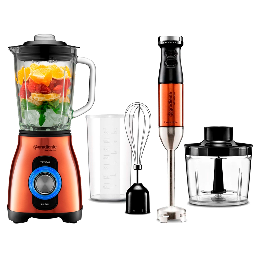 Kit Cozinha Premium Liquidificador E Mixer Gradiente | Shopee Brasil