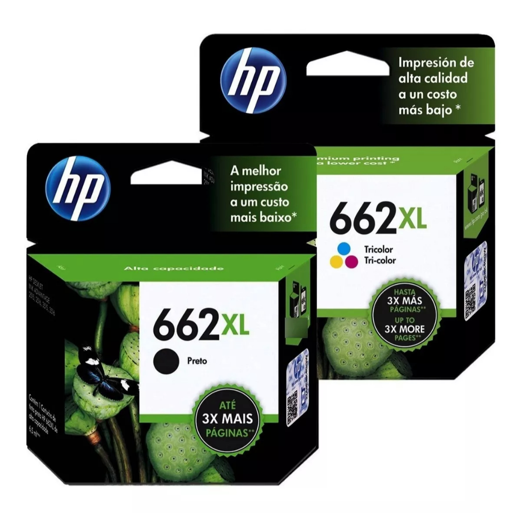 Kit De Cartucho 662xl Preto E Colorido HP 2548 | Shopee Brasil