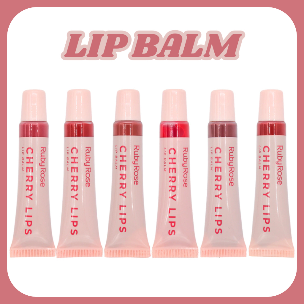 Lip Balm Gloss Labial Cherry Lips RUBY ROSE - Linha Rosa | Shopee Brasil