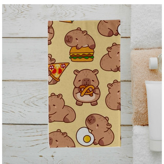 Toalha de Rosto Banho 30x48cm Temática Capivara | Shopee Brasil
