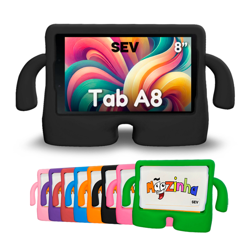 Capa Capinha Infantil Mãozinha Para Tablet Tab A8 T290 T295 - Case Anti ...
