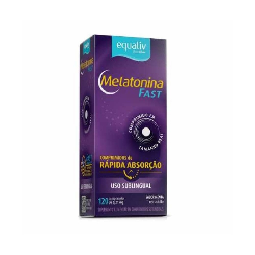 Melatonina Fast Sublingual Sabor Menta 120 Comprimidos Equaliv | Shopee ...