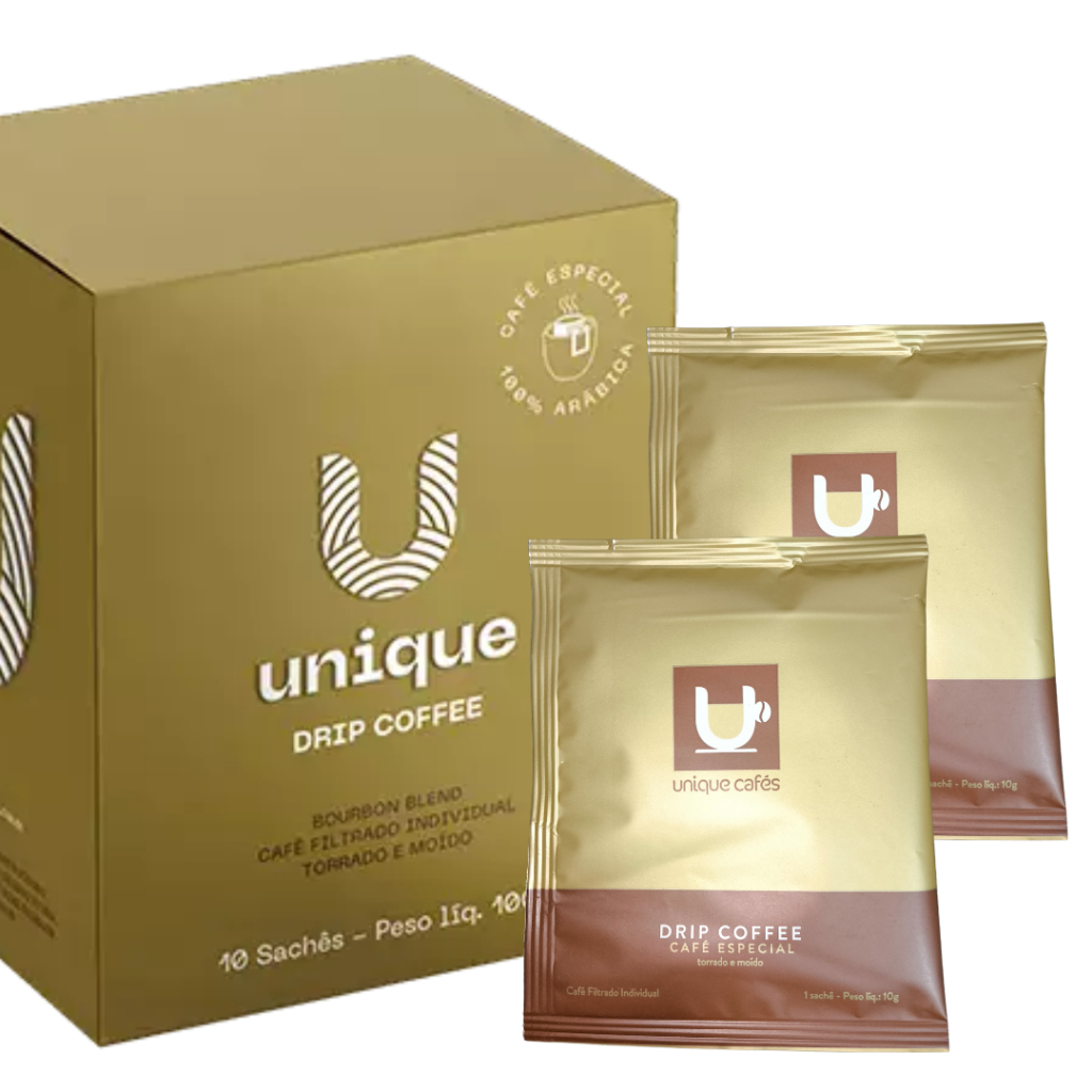 Drip Coffee Unique 10g - 40 un - Pó de Café com Filtro Para Coar Direto ...