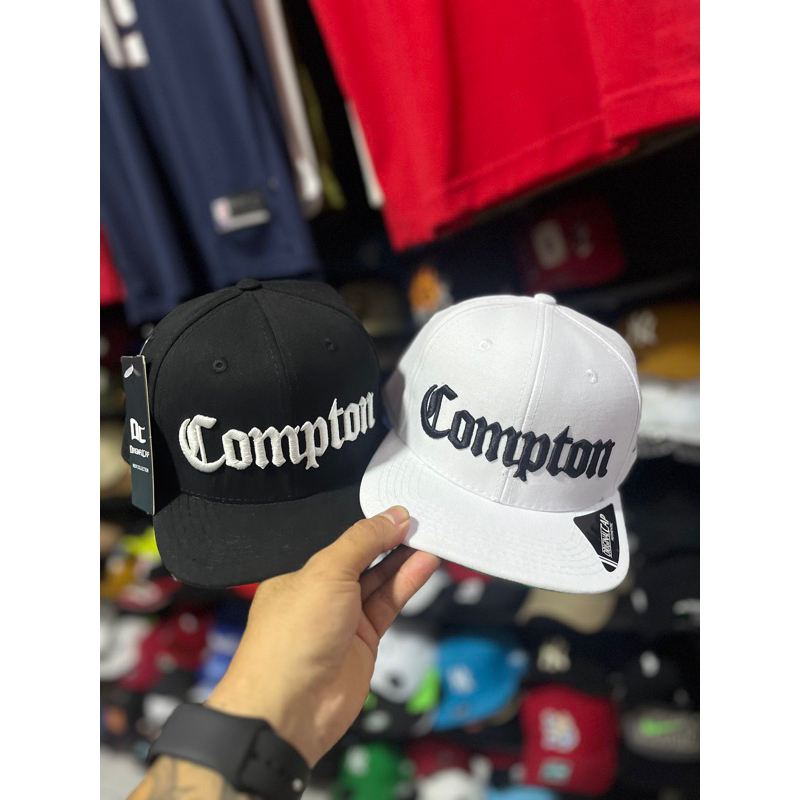 Boné Compton Aba Reta Aberto Masculino Feminino Unissex | Shopee Brasil