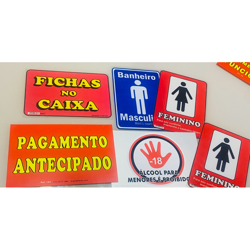 Placa Promocional 6 unidades | Shopee Brasil