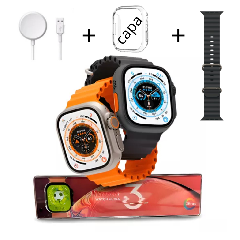 Novo Smartwatch Watch Ultra 3 AMOLED 49 mm Chat GPT GPS 2gb Lançamento ...