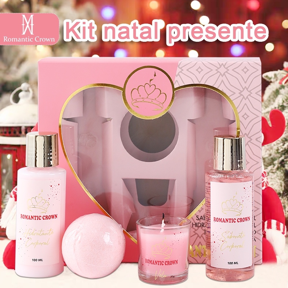 Kit presente de Natal presente SPA feminino para esposa, namorada,mãe com Vela+Sais de Banho+Gel ...