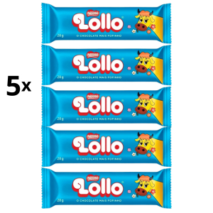 Chocolate Lollo Nestlé 28g kit c/ 5 Unidades | Shopee Brasil