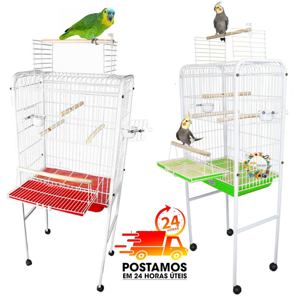 Viveiro Grande Triplex AMAZONA Para Calopsitas Papagaio Maritaca Loro ...