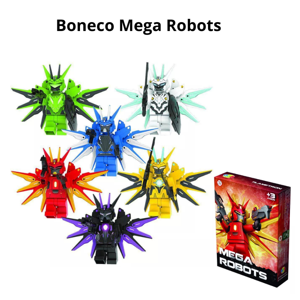 Kit 2 Bonecos Montar Mega Robots Brinquedos 14 Peças | Shopee Brasil