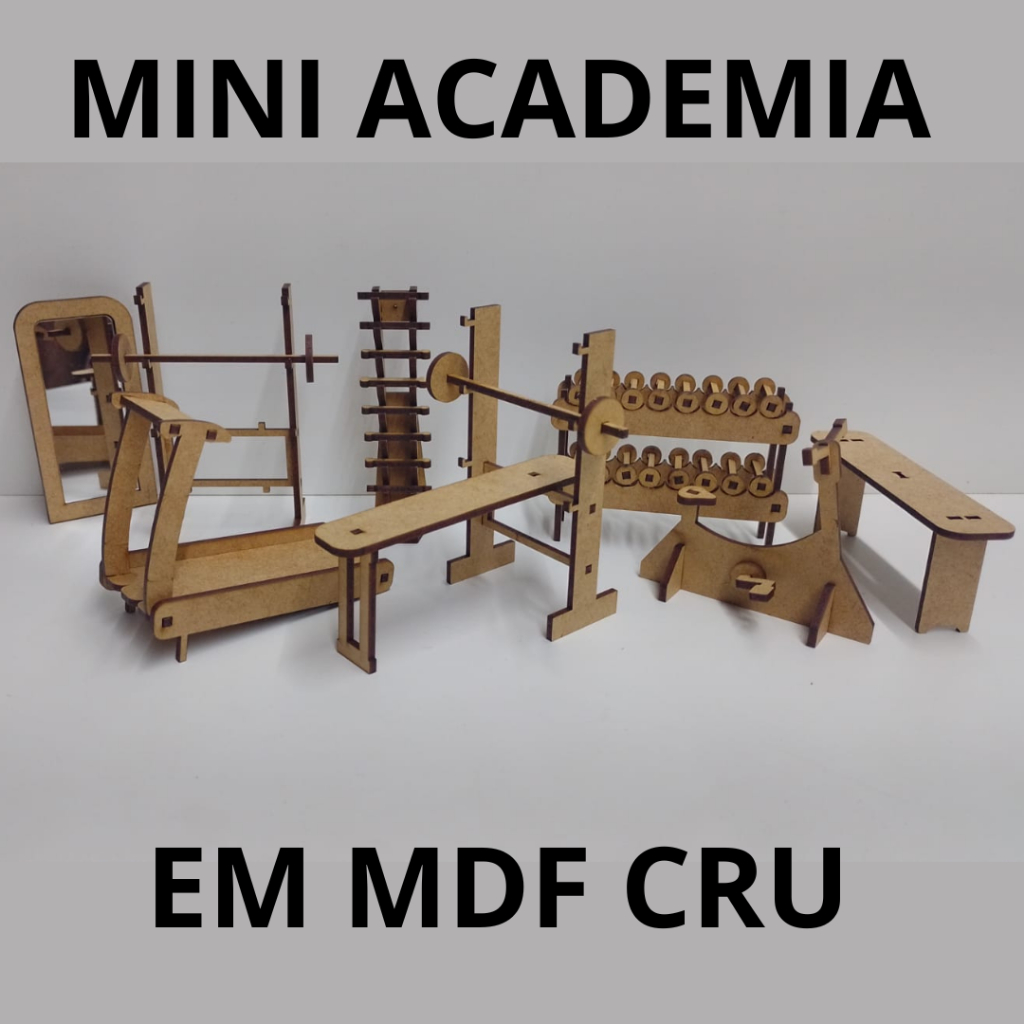 MINI ACADEMIA EM MDF CRU - ACADEMIA EXERCÍCIO MALHAR | Shopee Brasil
