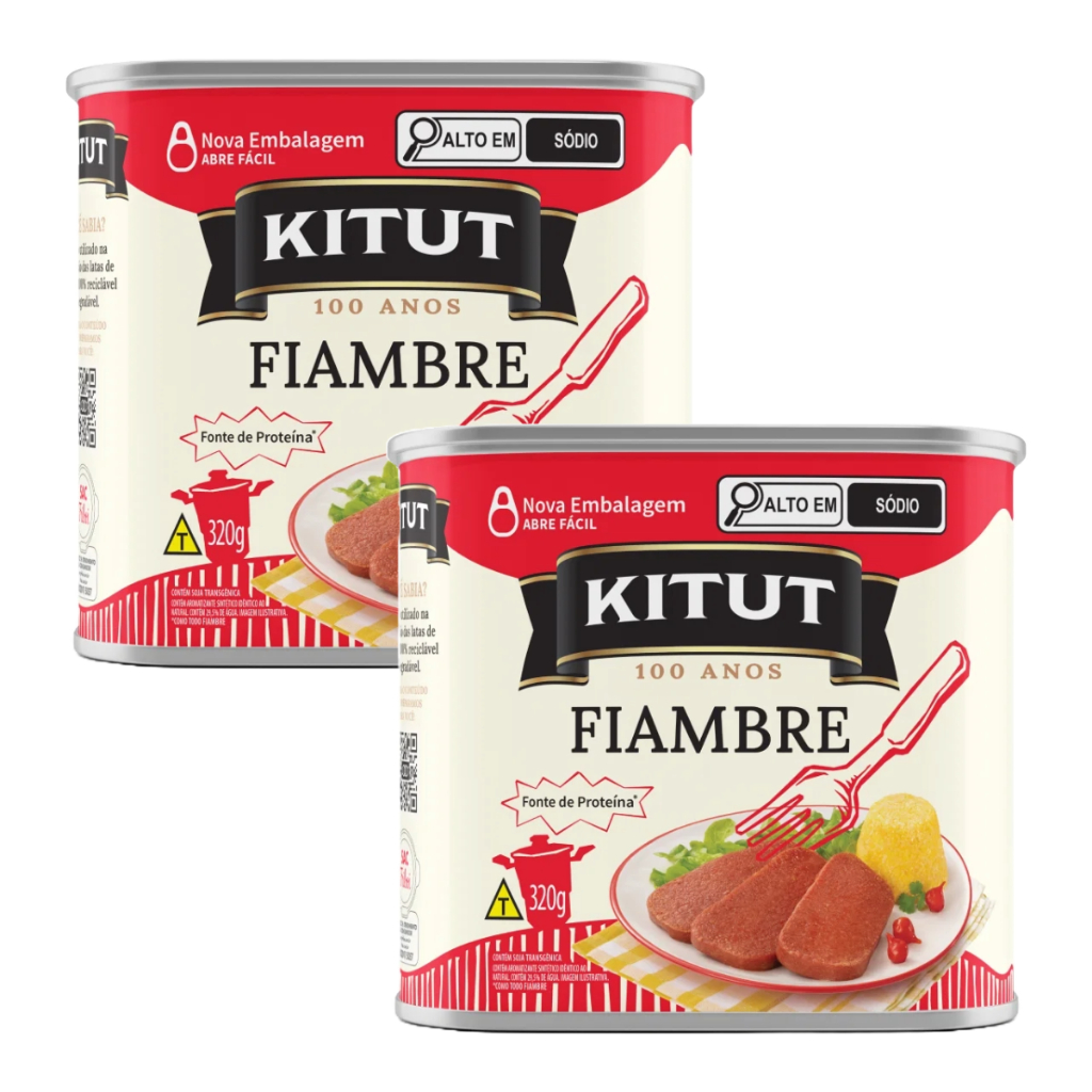 Fiambre Kitut 2x Latas de 320g | Shopee Brasil