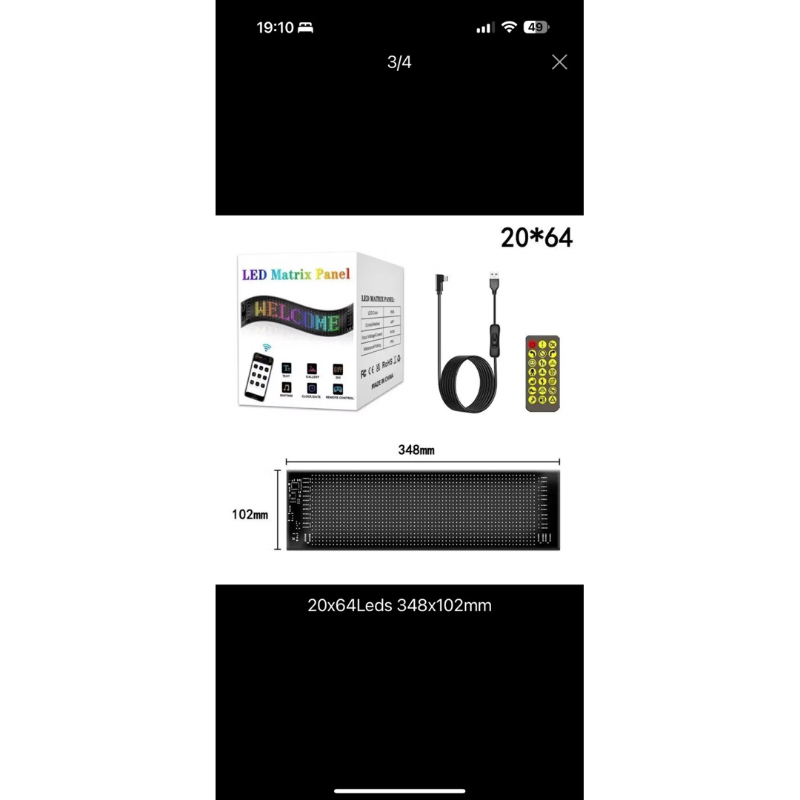 LED Matrix Panel 20x64 (5V) | Shopee Brasil