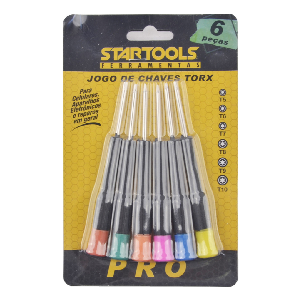 Jogo De Chave De Precisão Torque (Torx) Pro Com 6 Peças Na Cartela ...